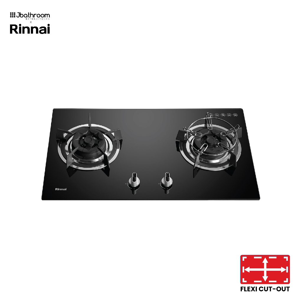 Rinnai RB-782G 2-Burner Flexi Hob built-in glass gas hob | Shopee Malaysia