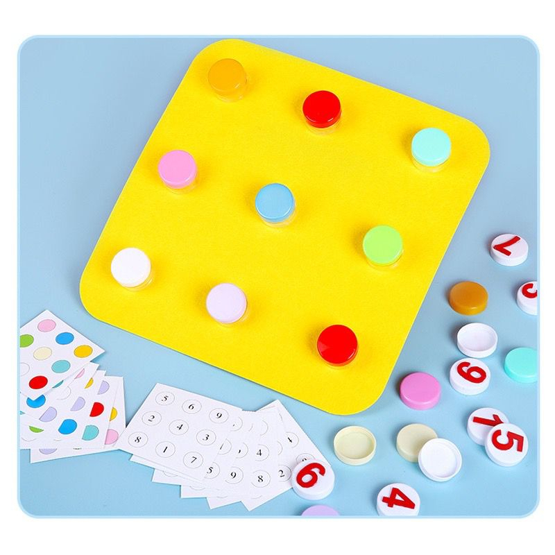 Bottle Caps Colour Numbers Matching Visual Perception Toy Autism ...