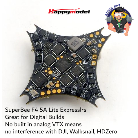 Happymodel Superbee F4 Lite AIO Flight Controller 5A ESC ELRS for 1S ...