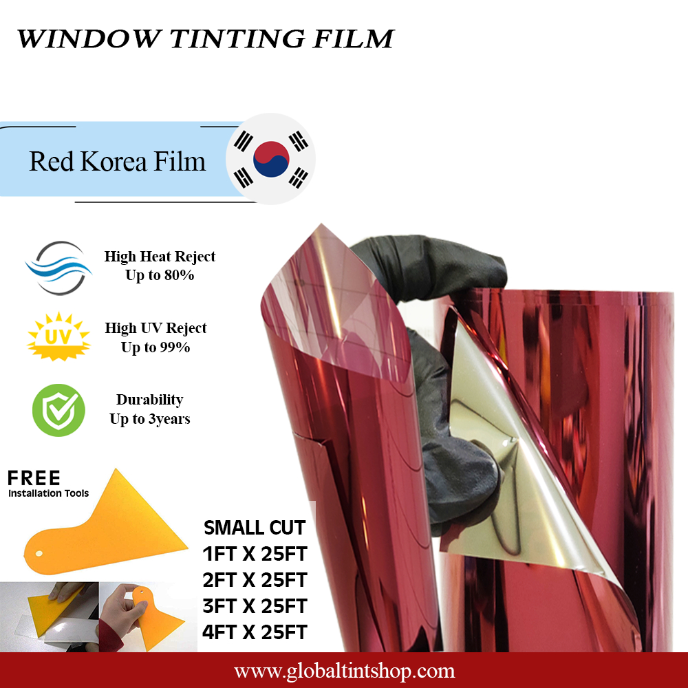 Window Tinting Film Korea Red Silver Reflective Film High Heat Reject ...