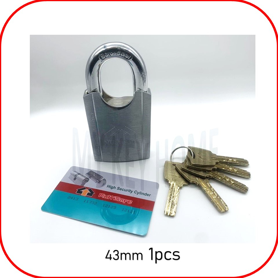 MULTISAFE PADLOCK 56MM/43MM - ANTI-CUT | ANTI-RUST | ANTI-DRILL (MANGGA KUNCI SERBAGUNA 56MM ...
