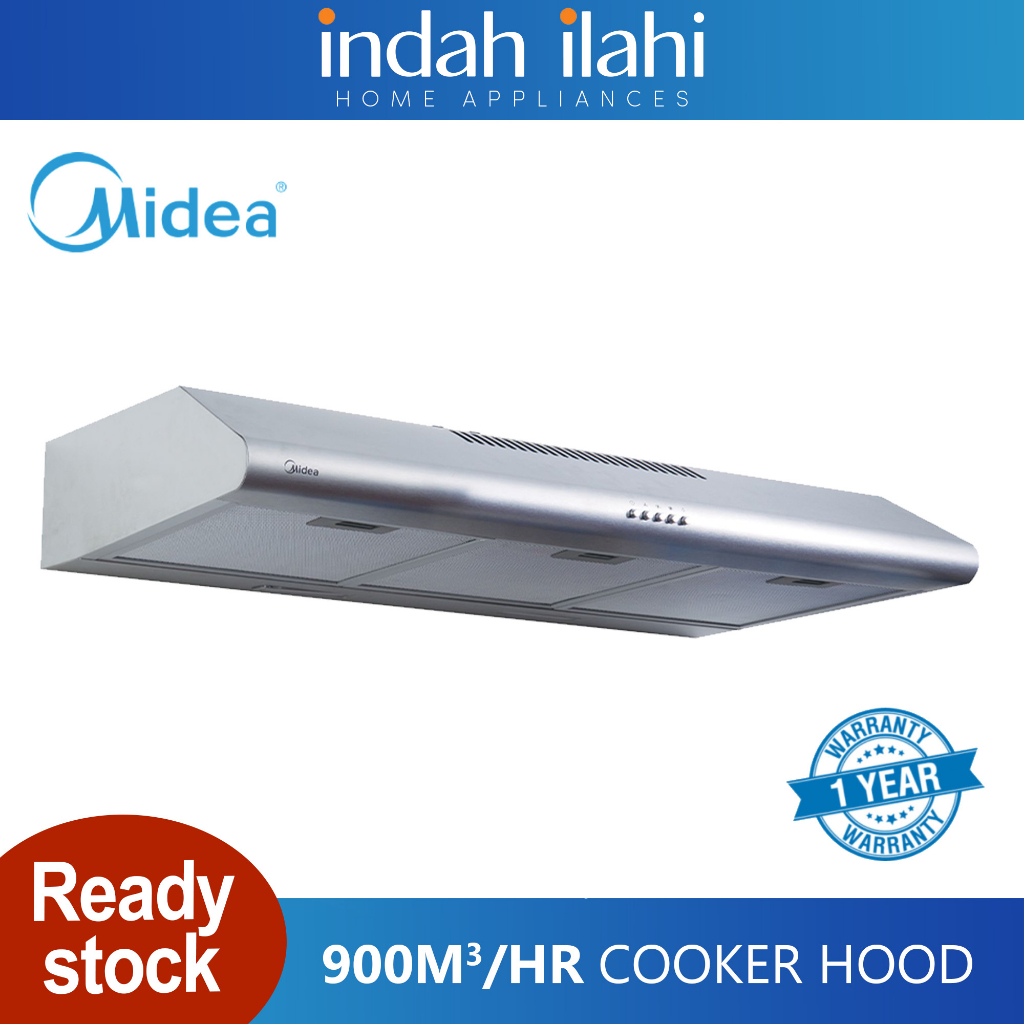 Midea Penyedut Asap Dapur - Slim Cooker Hood 90cm MCH-90F49SS | Shopee ...
