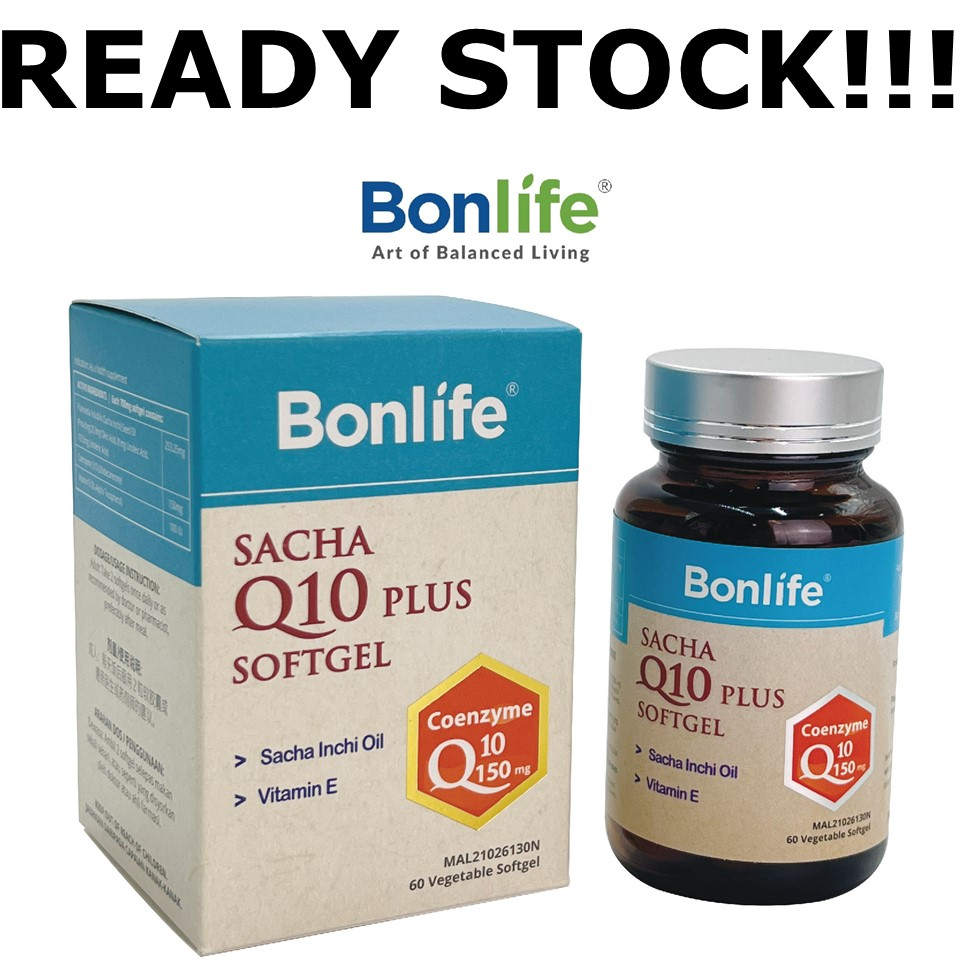 Bonlife印加果油辅酶Q10植物软胶囊 Bonlife Sacha Inchi Oil Q10 Softgel 欧米茄3，欧米茄6，欧米茄 ...