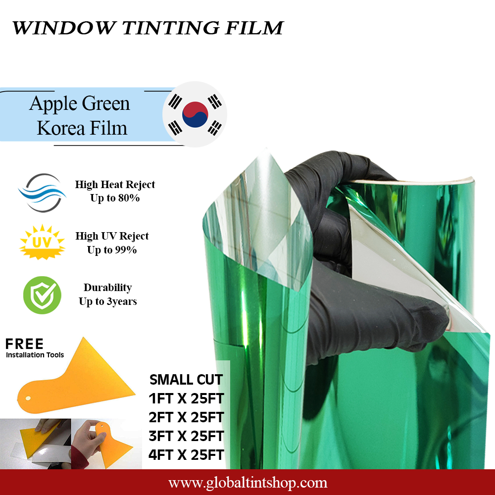 Window Tinting Film Korea Apple Green Silver Reflective Film High Heat ...
