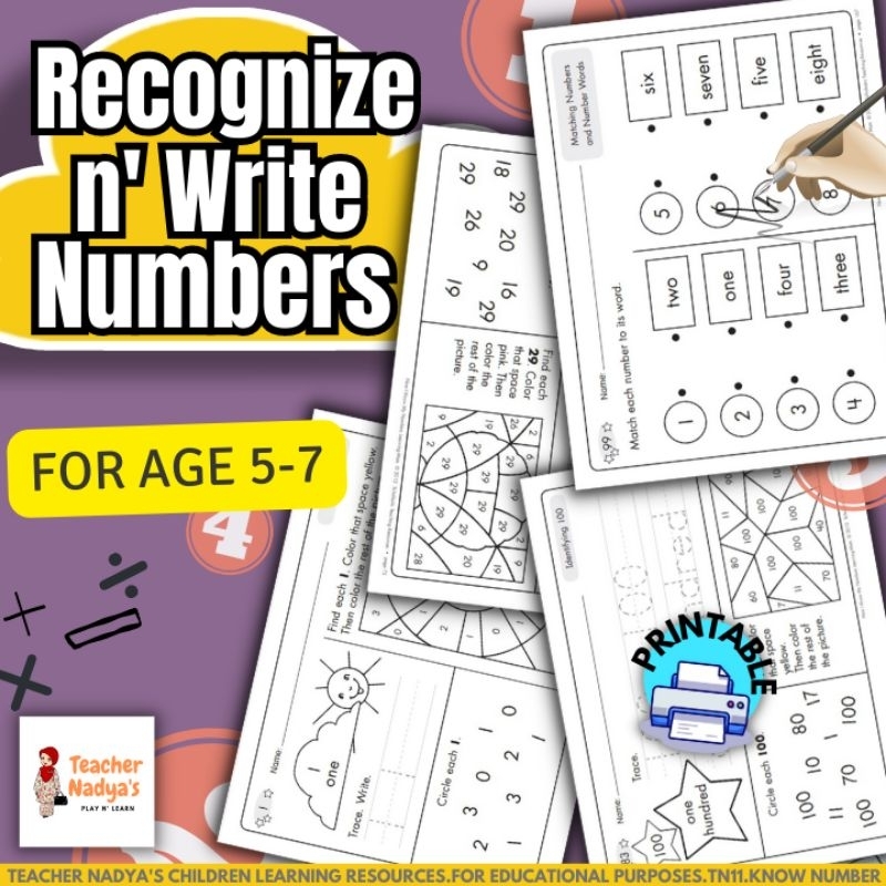 [ Printable / PDF ] Build Math Skills | Write And Count Numbers | TN11 ...