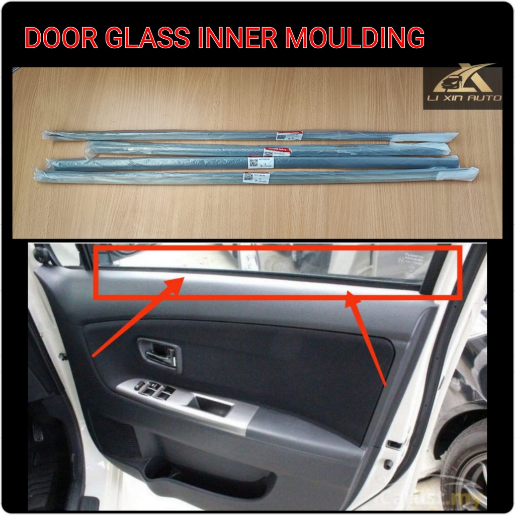 PERODUA ALZA 09-20 ORIGINAL DOOR GLASS INNER MOULDING RUBBER ( DALAM ...