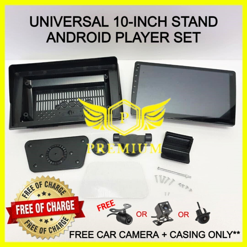 UNIVERSAL 10 INCH STAND ANDROID PLAYER SET (FREE CAR CAMERA+CASING ...