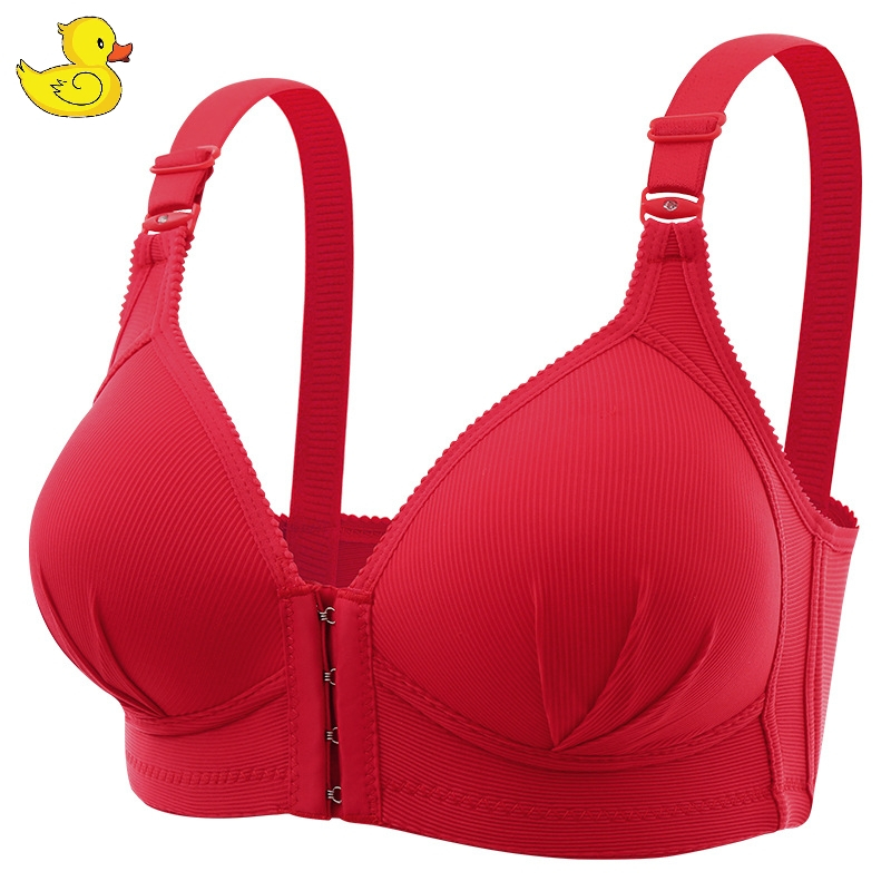 Bra Plus Size Front Buckle Full Cup Women Wireless Baju Dalam Wanita ...
