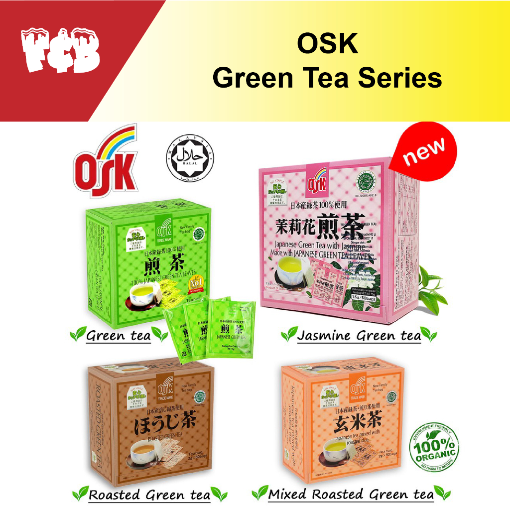 *OSK Japanese Green Tea Leaves 日本煎茶 【2g x 50's x 1 Box】 | Shopee Malaysia