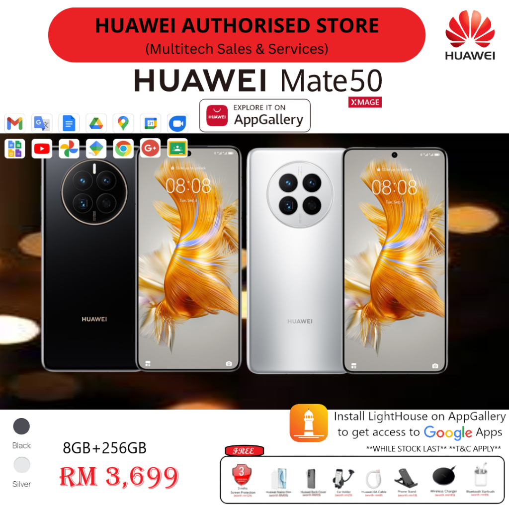 Mate 50 Smartphone 8GB + 256GB Ultra Aperture XMAGE Camera OLED Display 4470mah Battery Wireless ...