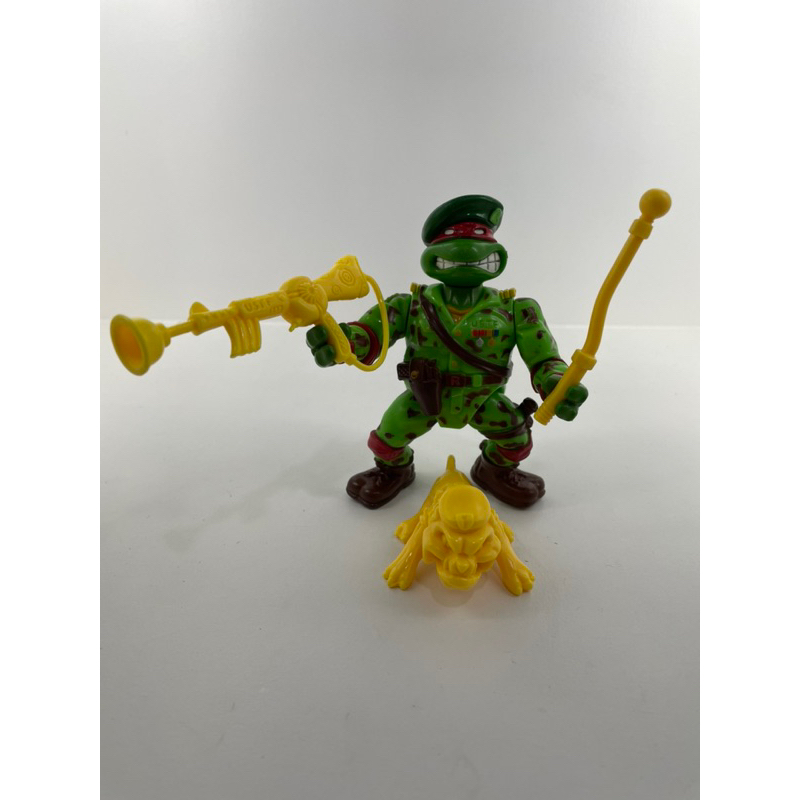 TMNT 1991 Green Teen Beret Raphael Mutant Military Action Figure ...
