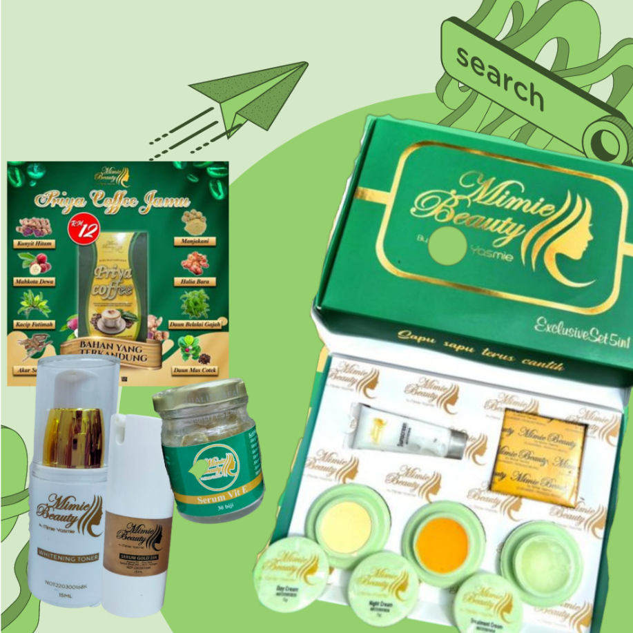 MIMIE BEAUTY SKINCARE SET 5in1 / Mimie Gold Serum / Mimie Whitening ...