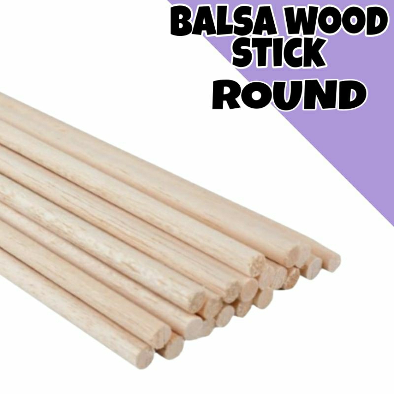 balsa wood stick-round (50cm)(diy material) | Shopee Malaysia