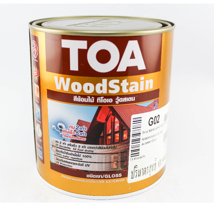 ( GLOSS ) TOA Woodstain Paint ( 1L ) VARNISH Interior & Exterior Wood Shellac / Kayu Dalaman ...
