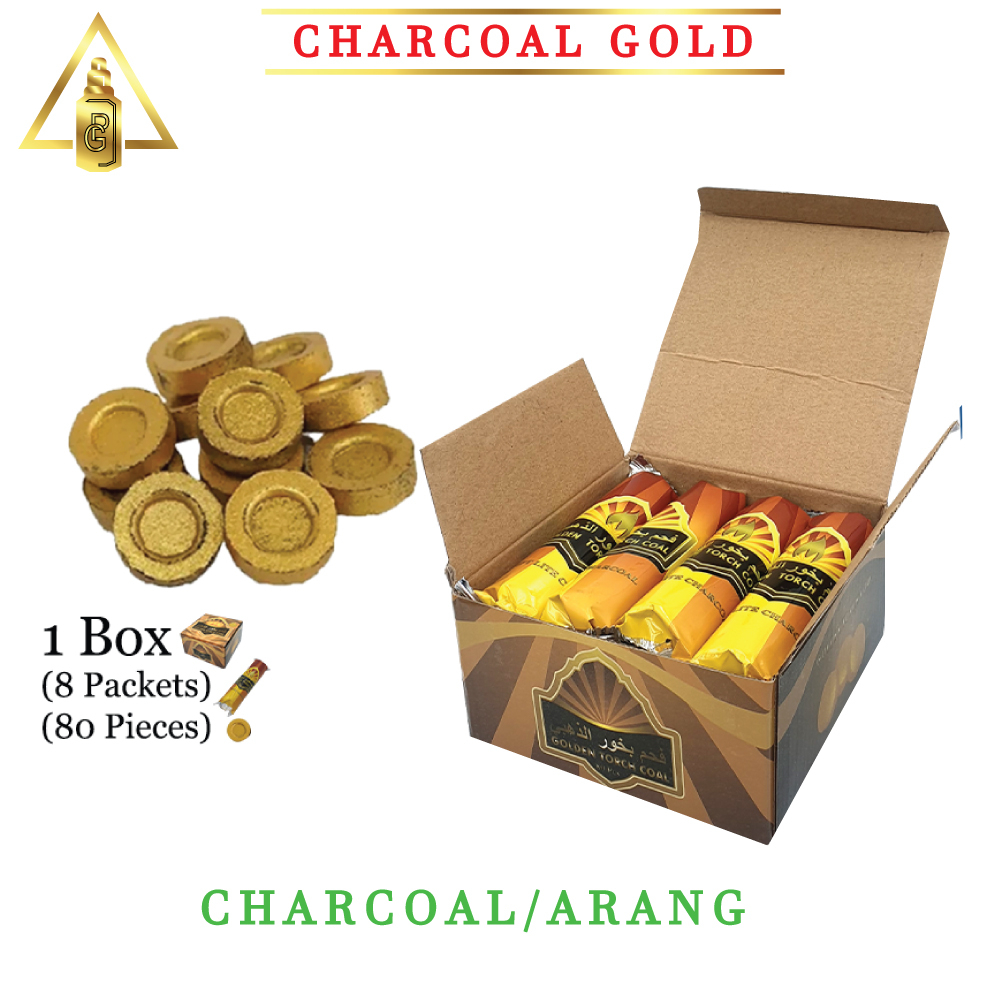 Arang GOLD Tahan Lama || Arang Bukhoor Tahan Lama 1Box 80pcs Arang ...