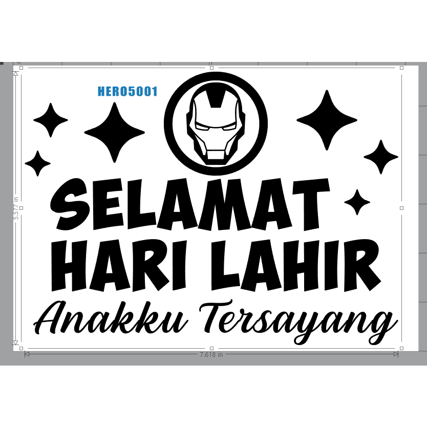 Readymade Sticker Belon Selamat Hari Lahir Anakku Tersayang (Saiz A5 ...