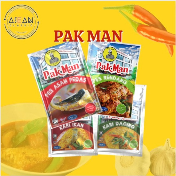 Pak Man Pes Asam Pedas/Rendang/Kari Ikan/Kari Daging | Shopee Malaysia