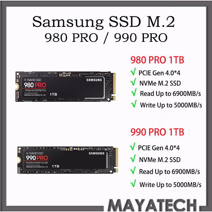 (ready stock)SAMSUNG SSD 990 PRO 1TB PCIe 4.0 / samsung 980 Pro 1TB M.2 ...