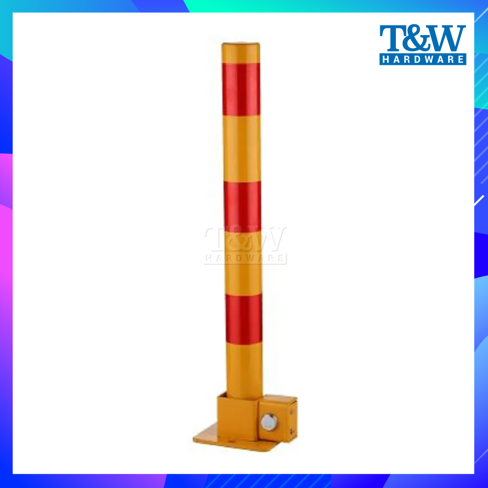 New Car Bollard Safety Post Lock Spring Parking Barrier Fold Down ...
