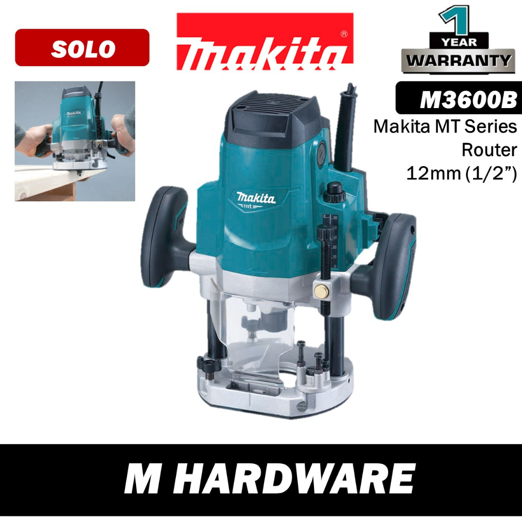 MAKITA M3600B Plunge Router Trimmer 1650W 12 mm (1/2") [ MT Series ...