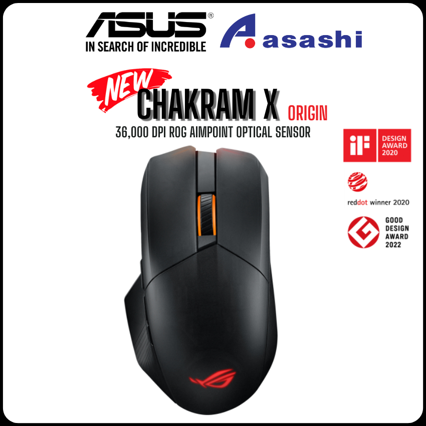 ASUS ROG Chakram X Origin Wireless RGB Gaming Mouse | 36,000dpi ROG ...