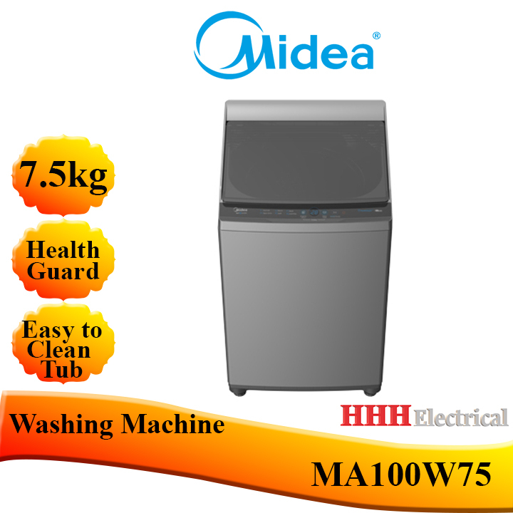 Midea Fully Auto Top Load Washing Machine 7.5KG MA100W75/ Mesin Basuh ...