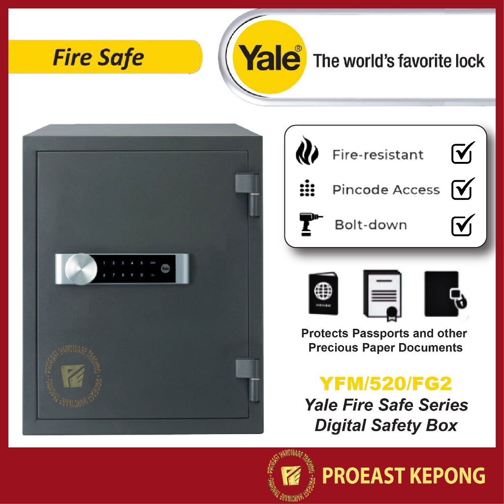 Yale Fire Safe Series [ YFM/520/FG2 ] Digital Safety Box - Fire ...