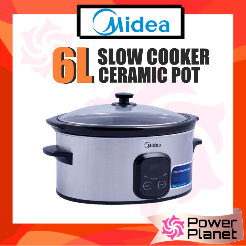 Midea 6L Slow Cooker (Digital Control) MSCK-TC60SS With Heat-Proof ...