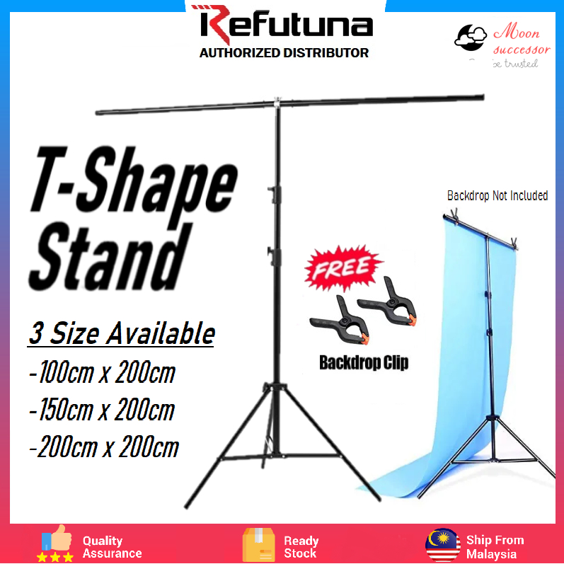 Refutuna T-Stand Background Stand Support System Large Metal T-shape ...