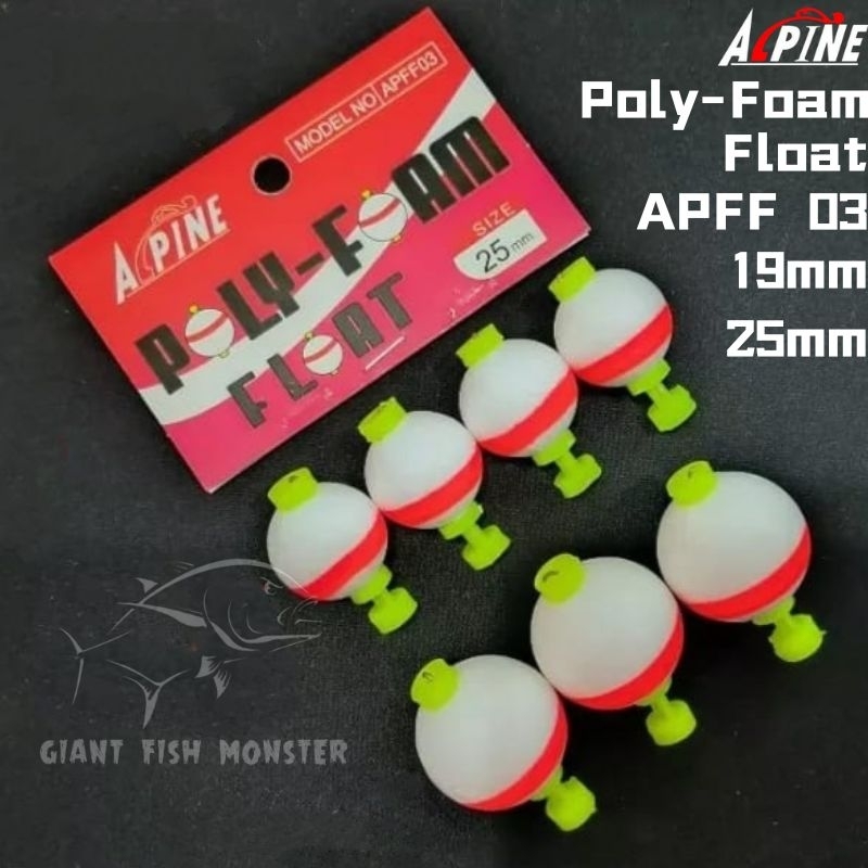 ALPINE APFF 03 FISHING POLY FOAM FLOAT PELAMPUNG BULAT PANCING MANCING ...