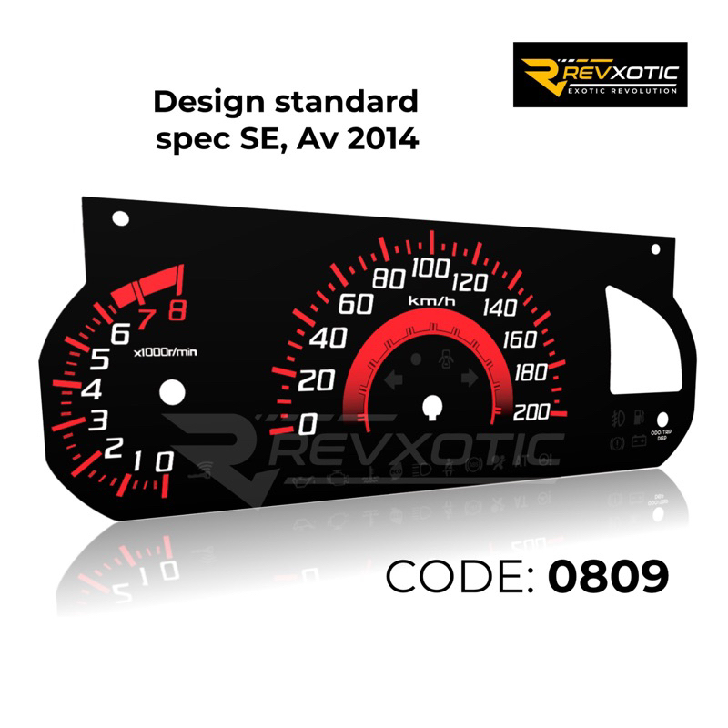 Papan Panel Meter Custom Perodua Axia 2014 E, G, Advance | Shopee Malaysia