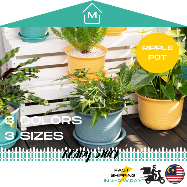 [15/18/21] Nordic Ripple Style Home Deco Garden Succulent Flower Pot ...