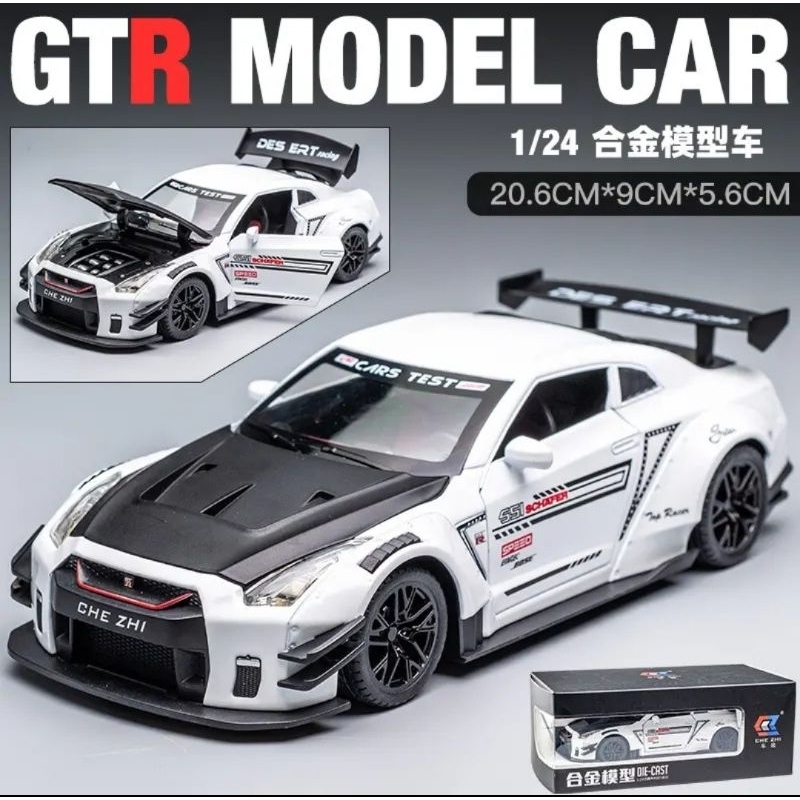 NISSAN GTR R35 Model Kereta 1:24 Scale Alloy Diecast Model Vehicle Car ...