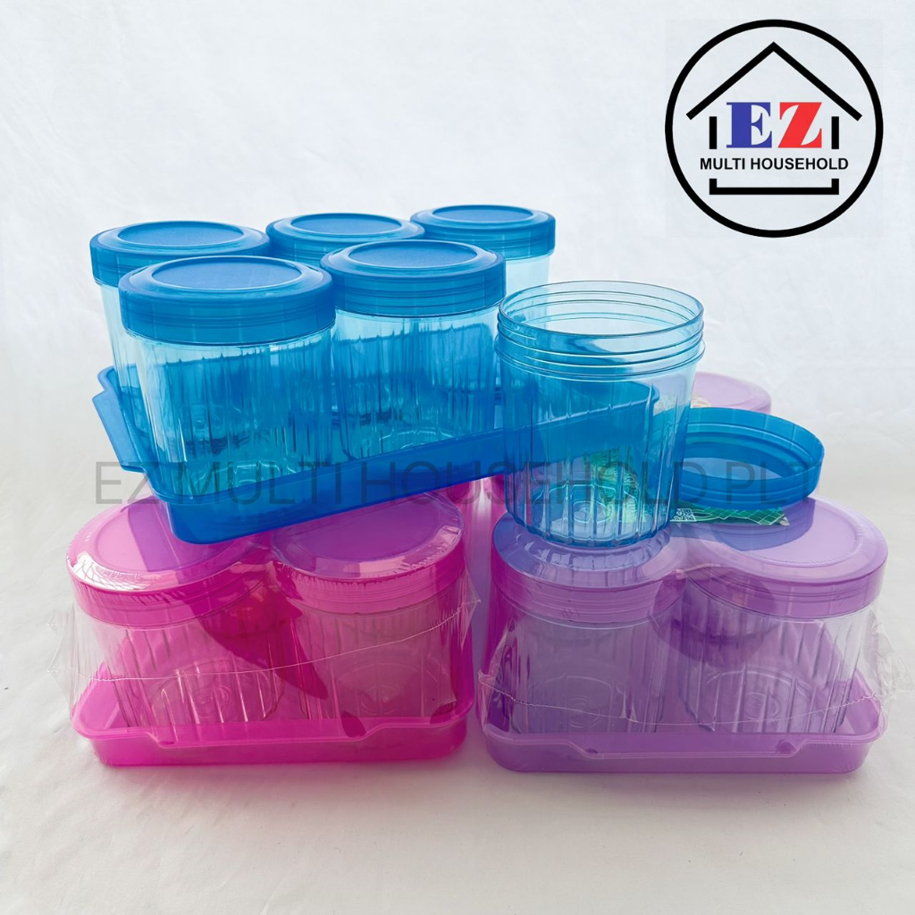 (READY STOCK) MAMAALI 6PCS 800ML CANISTER SET WITH TRAY AIRTIGHT ...