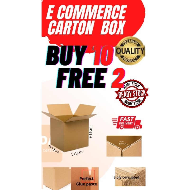 💥Buy10free 2💥carton box gift box delivery box packing box 15x15x15cm ...