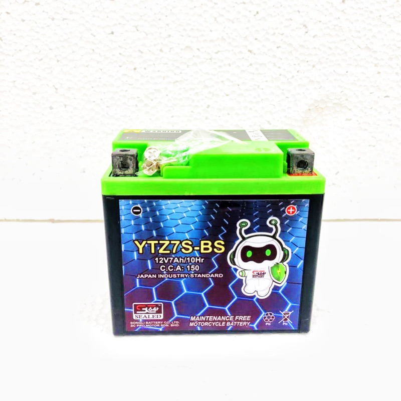 Sc64 Sealed Battery YTZ7S 12V7AH/10HR 150CCA 3 Bulan Warranty | Shopee ...