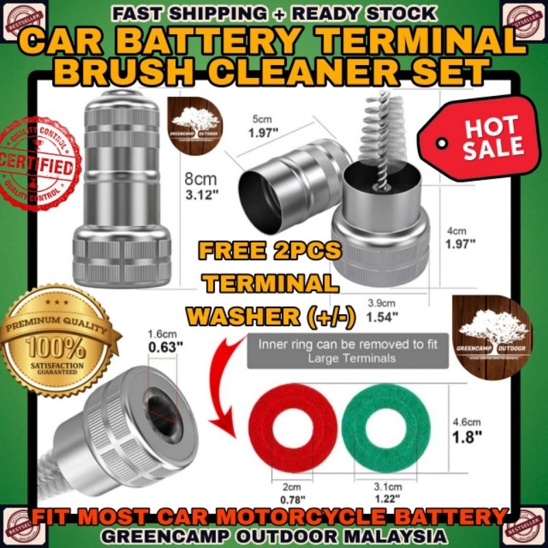 𝗕𝗔𝗧𝗧𝗘𝗥𝗬 𝗧𝗘𝗥𝗠𝗜𝗡𝗔𝗟 RUST REMOVER (FULL SET) KERETA MOTOR STEEL BRUSH ...