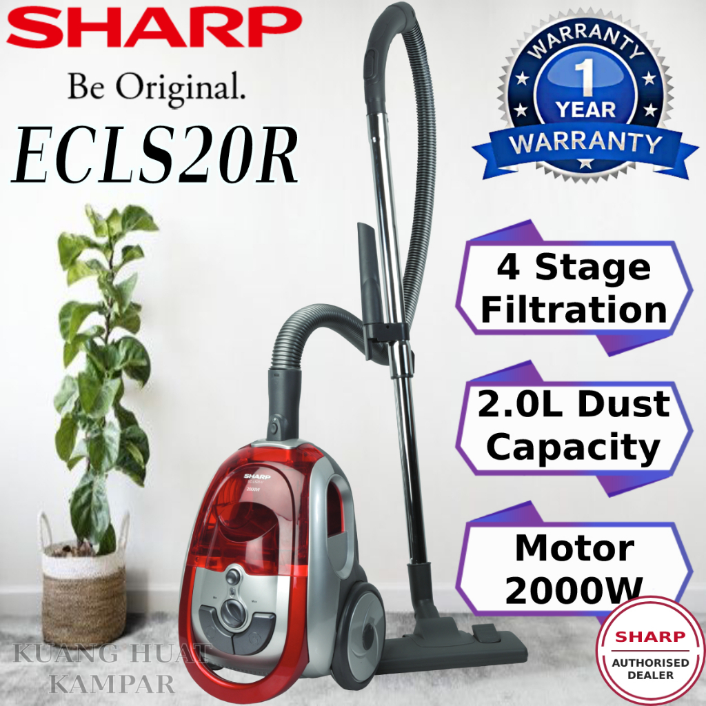 SHARP 2000W BAGLESS VACUUM CLEANER ECLS20R | Shopee Malaysia