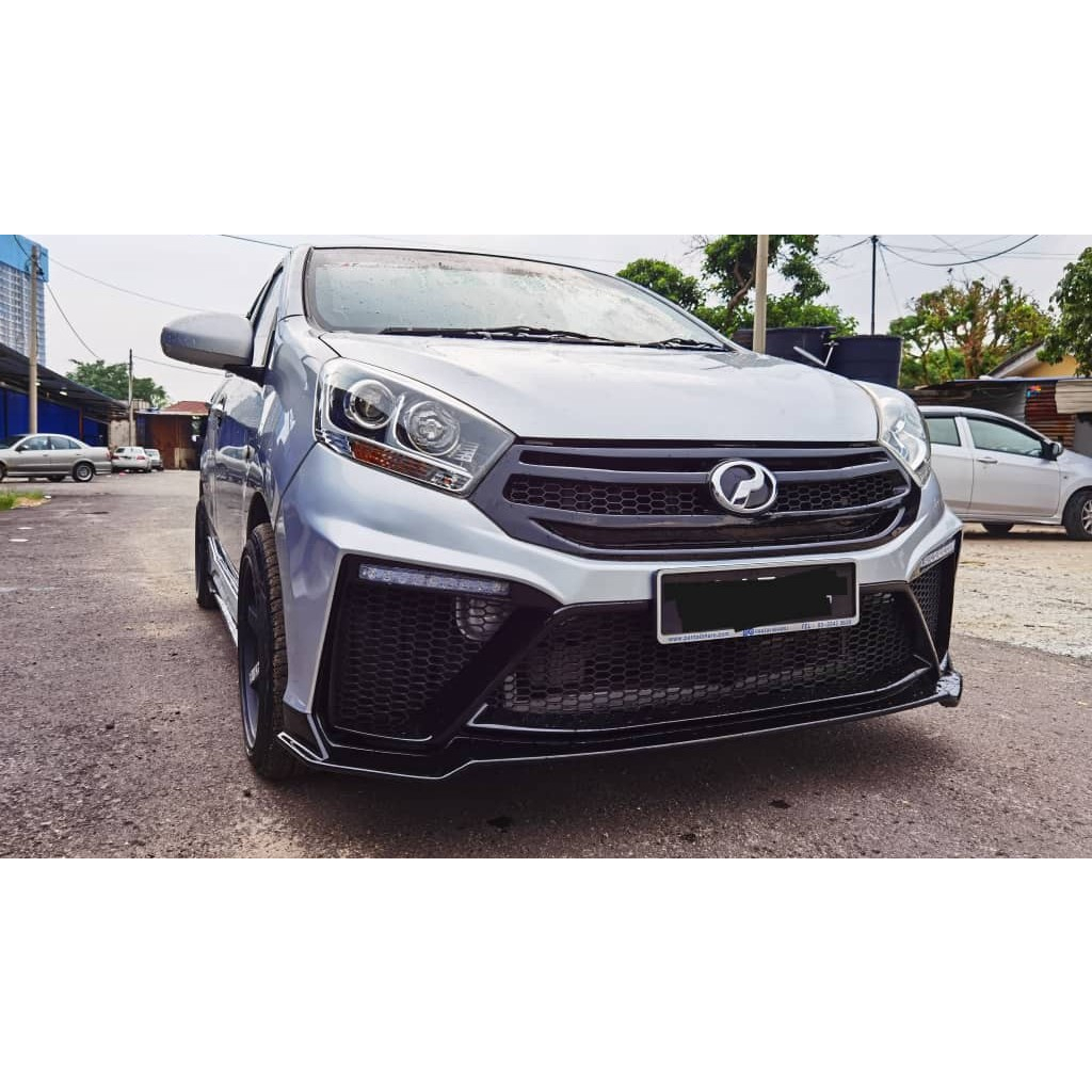 Perodua Axia GT Style Front Bumper Body Kit Fiber Ready Stock | Shopee ...