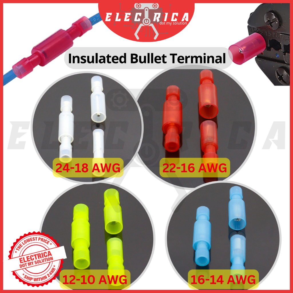 FRFNY MPFNY Insulated Bullet Terminal 0.5/1.25/2/5.5 Female Male Wire ...