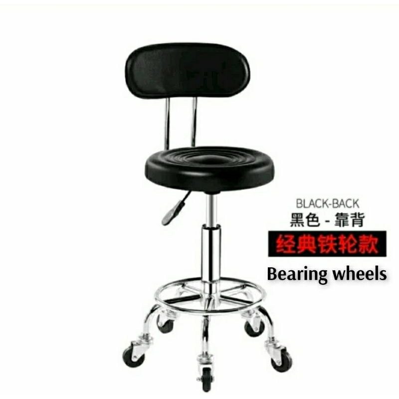 Bar stool Adjustable Height Stool chair With Wheels Salon Chair kerusi ...