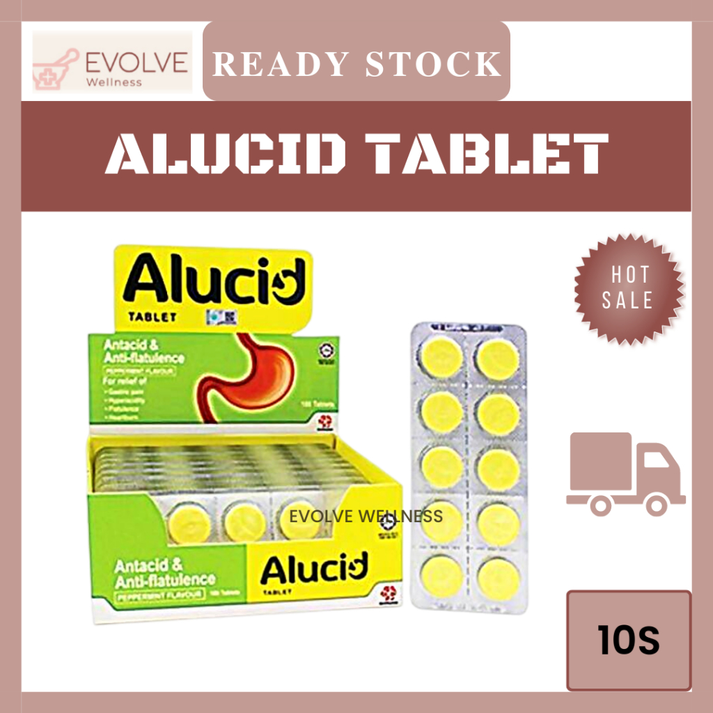ALUCID TABLET 10S / STRIP ANTACIDS (PER STRIP) | Shopee Malaysia