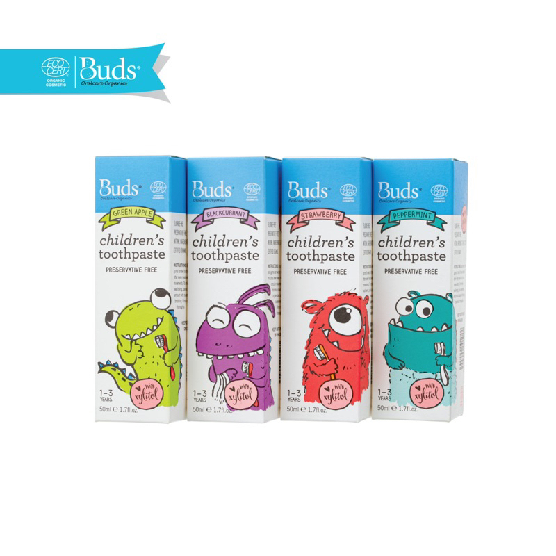 Buds - Children Toothpaste Xylitol 50ml (1-3 & 3-12 years old) | Shopee ...