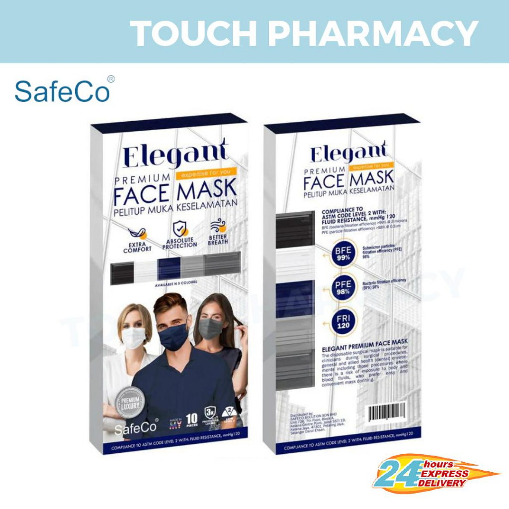 SAFECO 4PLY Elegant Face Mask 10's/BOX | Shopee Malaysia