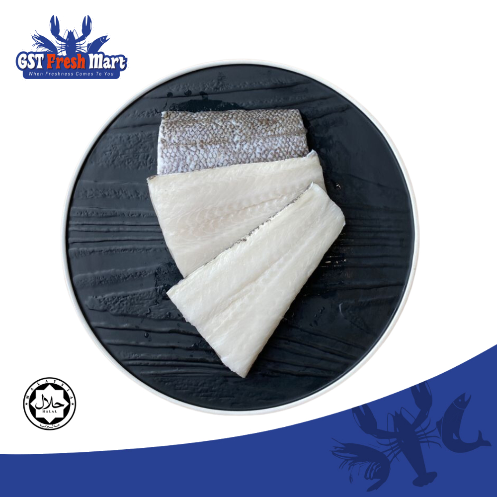 FROZEN CHILEAN COD TAIL PART FILLET (3-4PCS) 500GM/PKT (CHILEAN SEABASS ...