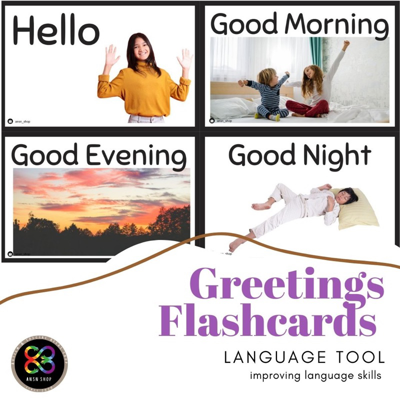 Greetings Flashcards (PDF) Language tool / Speech Therapy / Social ...