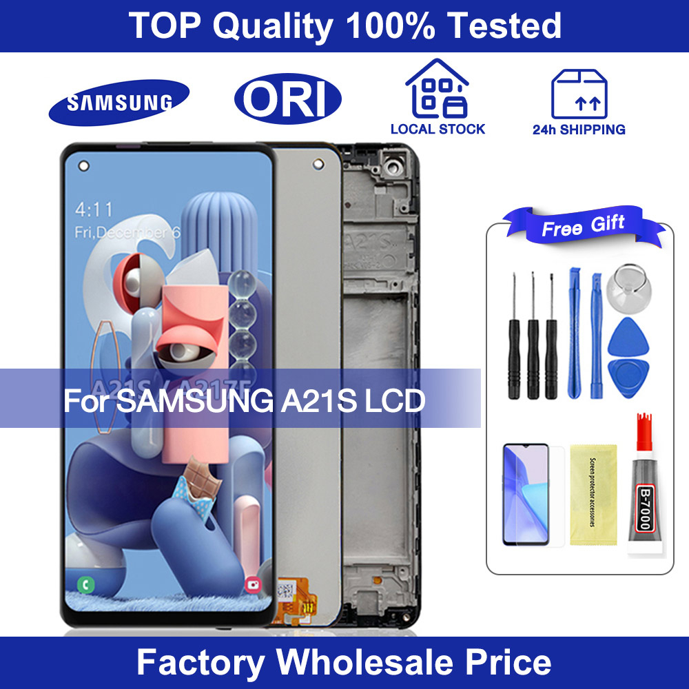 Compatible For Samsung Galaxy A21S A217 LCD Touch Screen Digitizer Assembly Replacement with ...