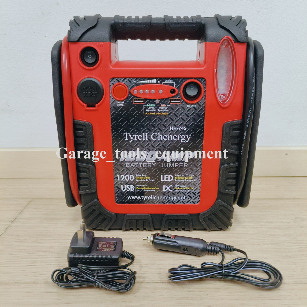 Tyrell Chenergy 12V Emergency Jumper Starter 1200Peak Amps | Power Station | Shopee Malaysia