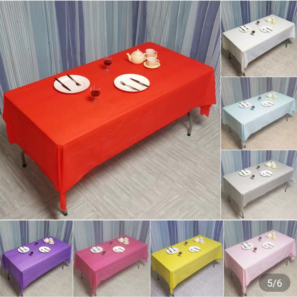 Table Cover for Party Large Disposable Plastic Table Cover 137x274cm ...