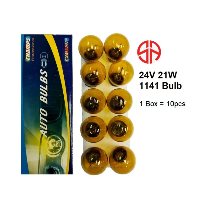 24V P21W Yellow Signal Bulb 1141 BA15s Signal Bulb Turn Directional ...